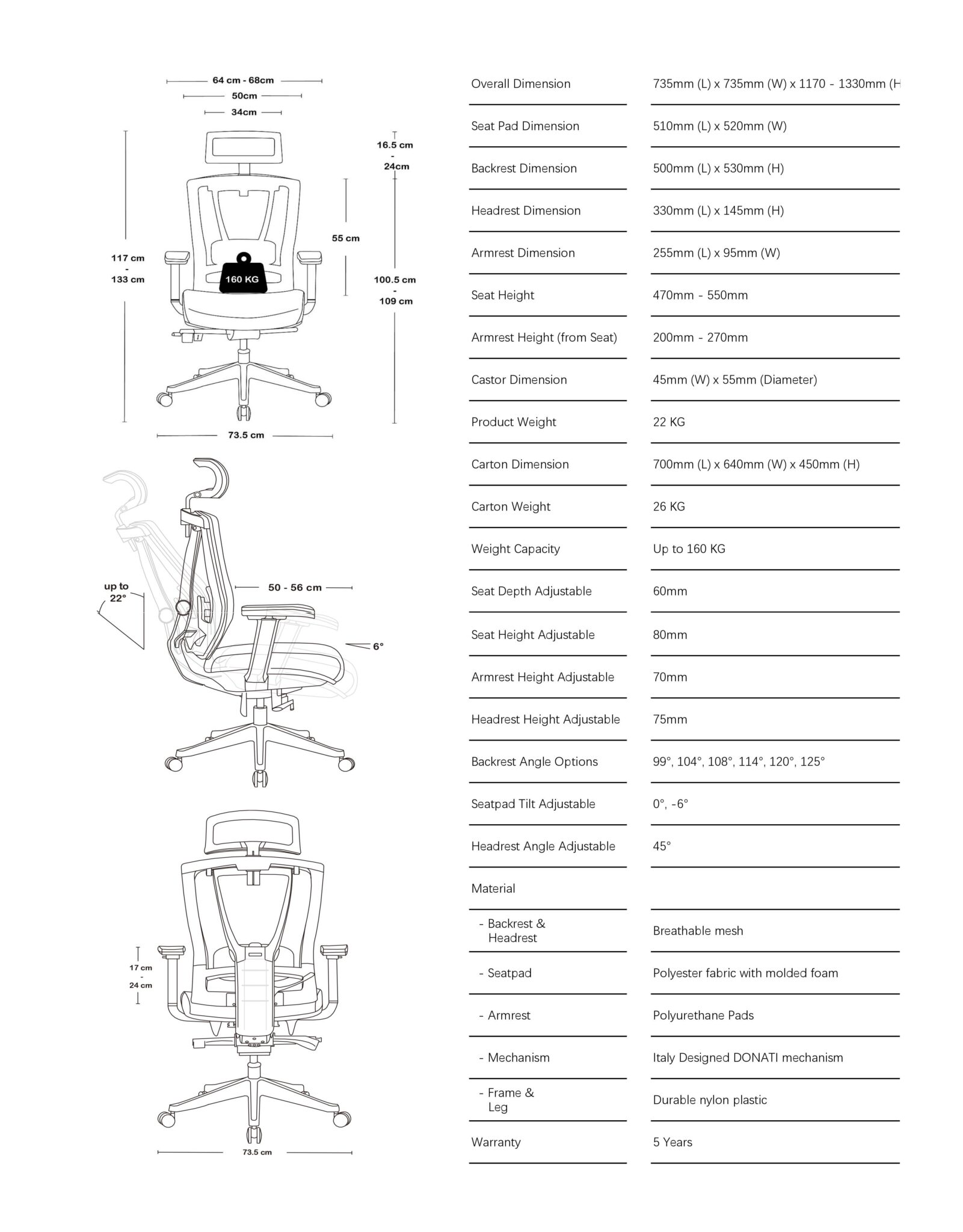 Fully Adjustable Ergonomic Office Chair | Best Design